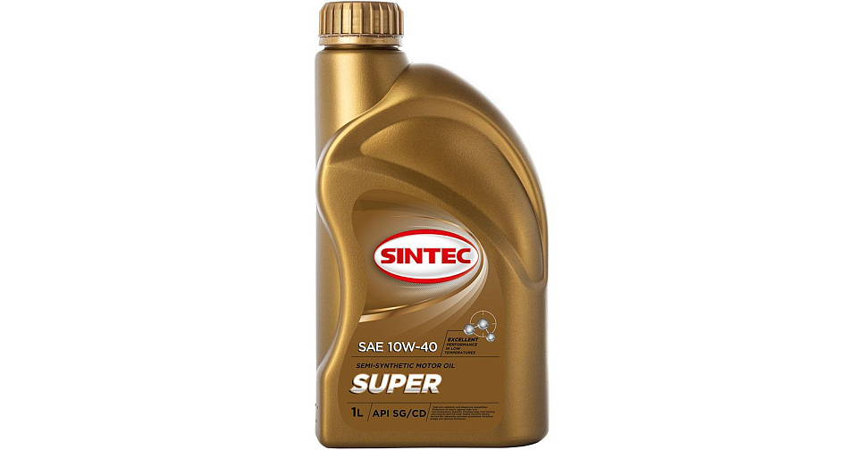 Масло SINTEC Супер SAE 10W-40 API SG/CD канистра 1л/Motor oil 1liter ...